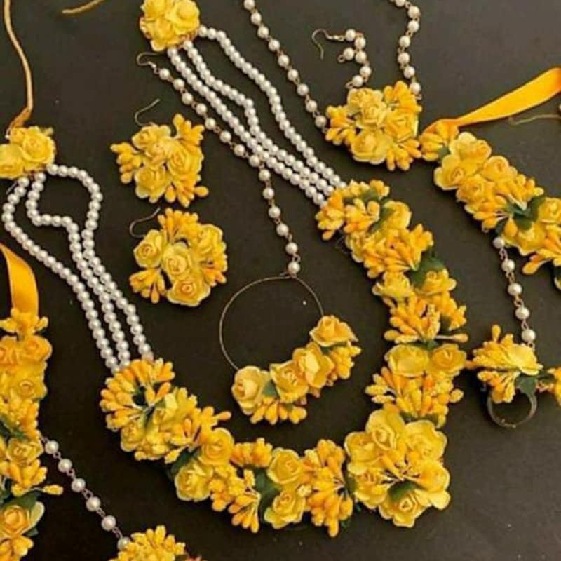 Flower Jewelry Haldi - Etsy