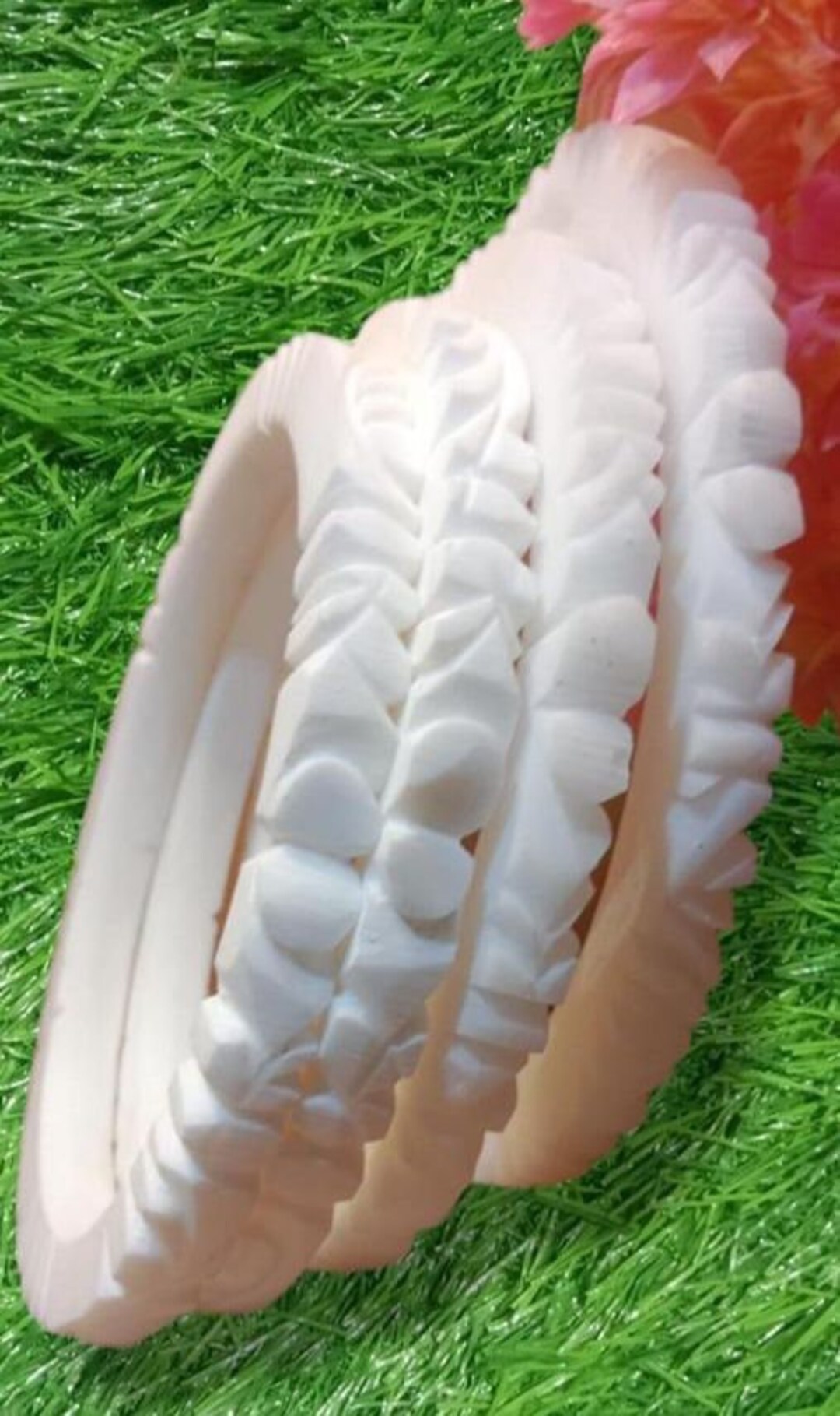 Sakha Mantasa White Pack of 4 Pola Bangles, Shakha Pola Bangles, Red ...