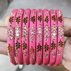 Stone Gold Metal Oxidised Bangles Set, Golden Chudiya, Ethnic Chudiya ...