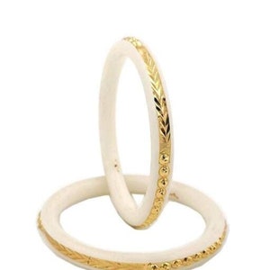 Traditional Bengali Gold Binding Bangles, Shakha Pola Bangles, Red ...