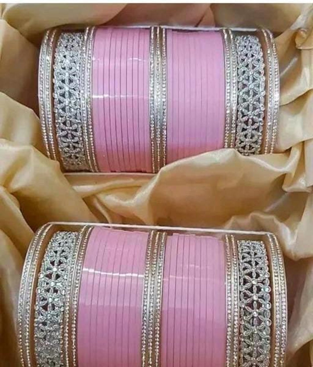 Beautiful AD CZ Bangles/indian Wedding Punjabi Chooda/red Chura Bangles ...