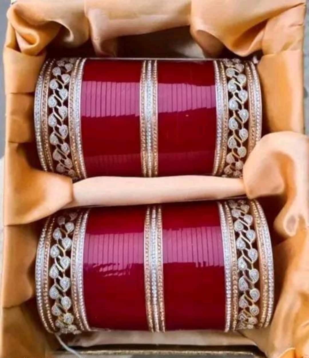 Punjabi Chura Set, Bridal Chooda Set, Indian Wedding Bangles, Punjabi ...