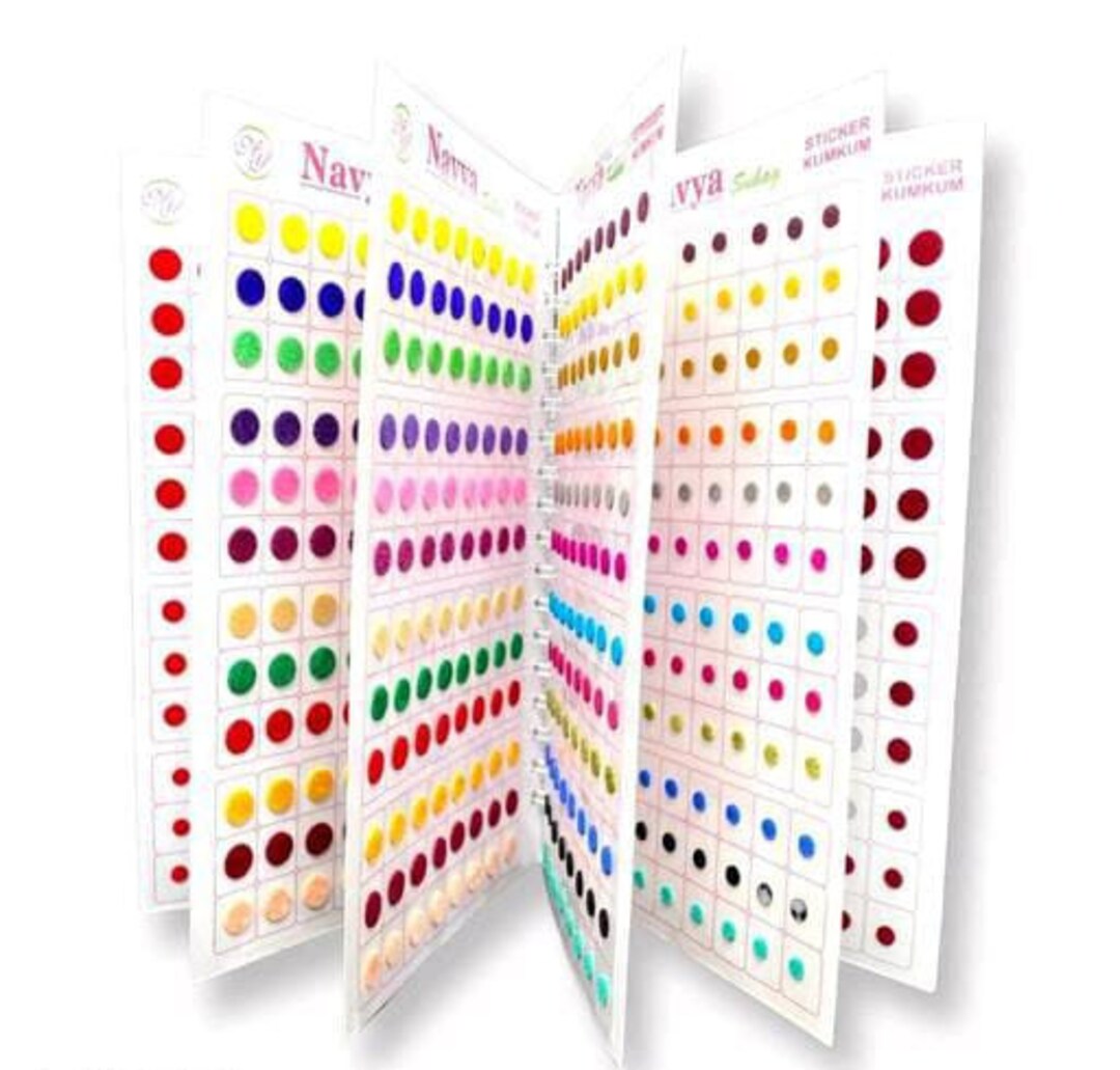 960 Velvet Bindis With Lots of Colours and Sizes, Bindi Look, Kum Kum ...