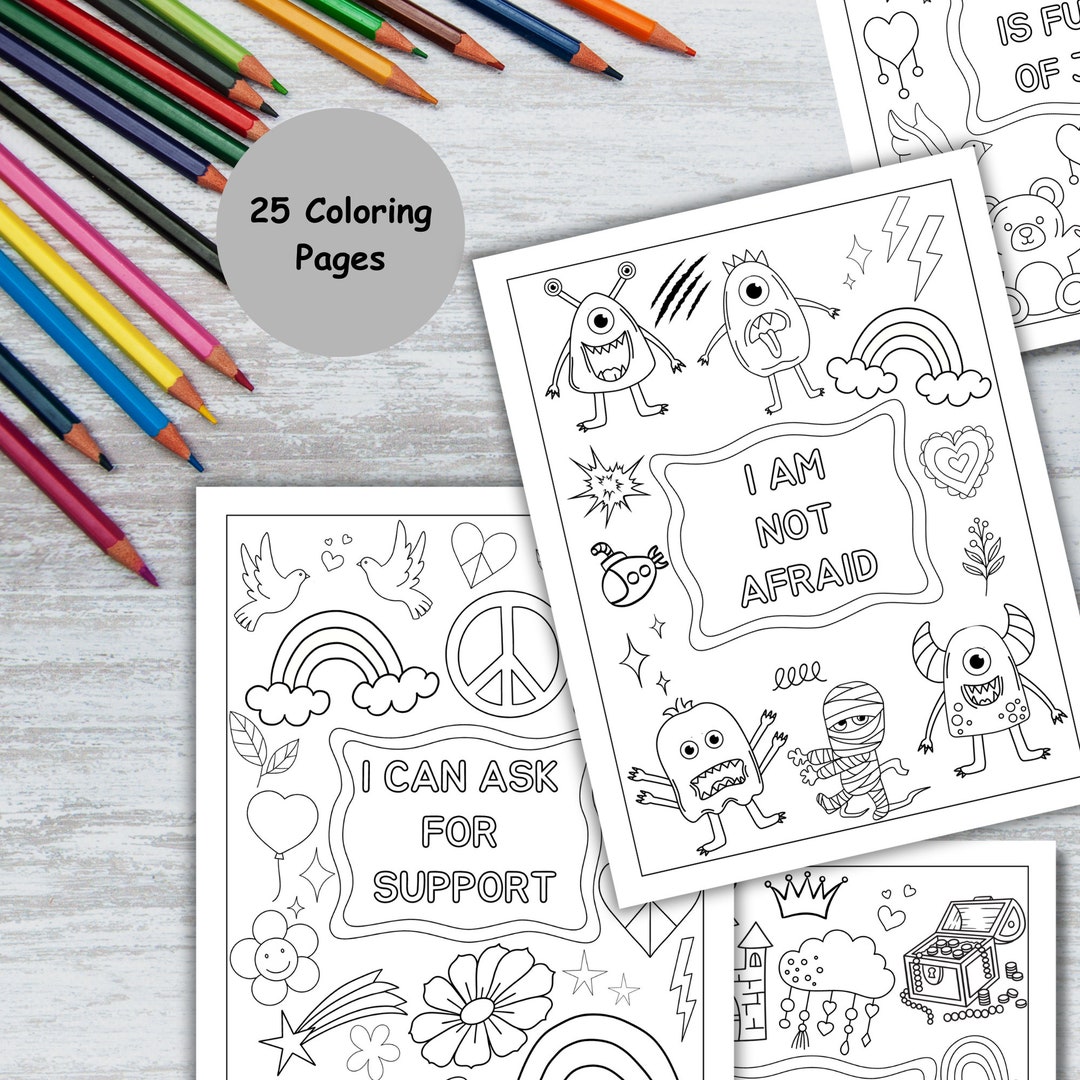 Positive Affirmation Coloring Pages for Kids, 25 Printables to ...