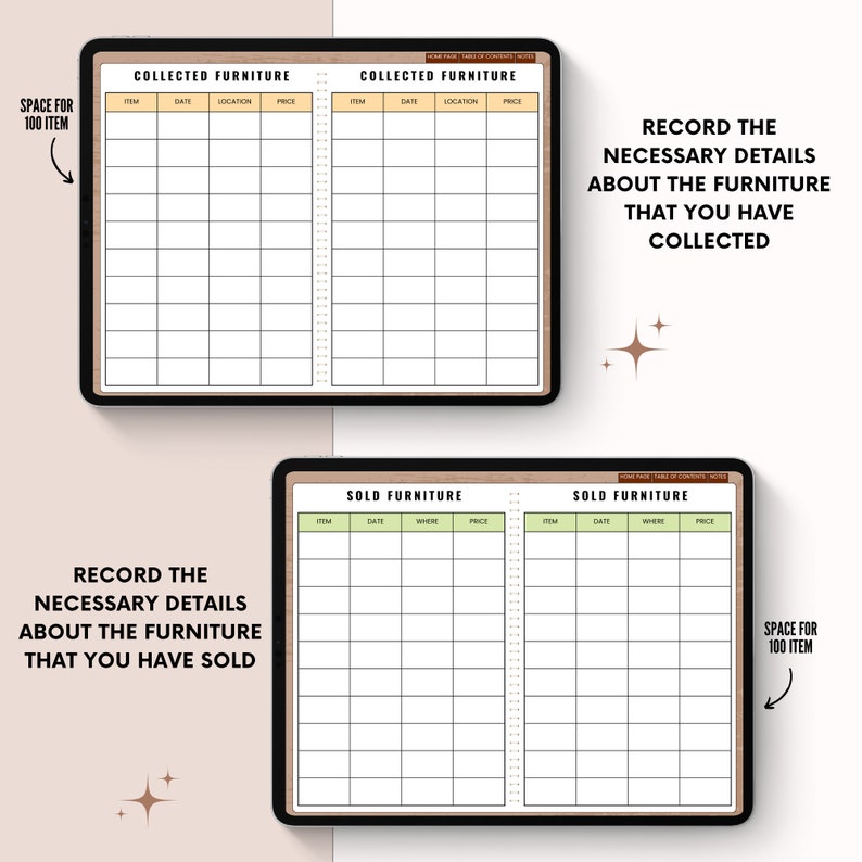 Furniture Flipping DIGITAL and PRINTABLE Record Book, Painting and ...