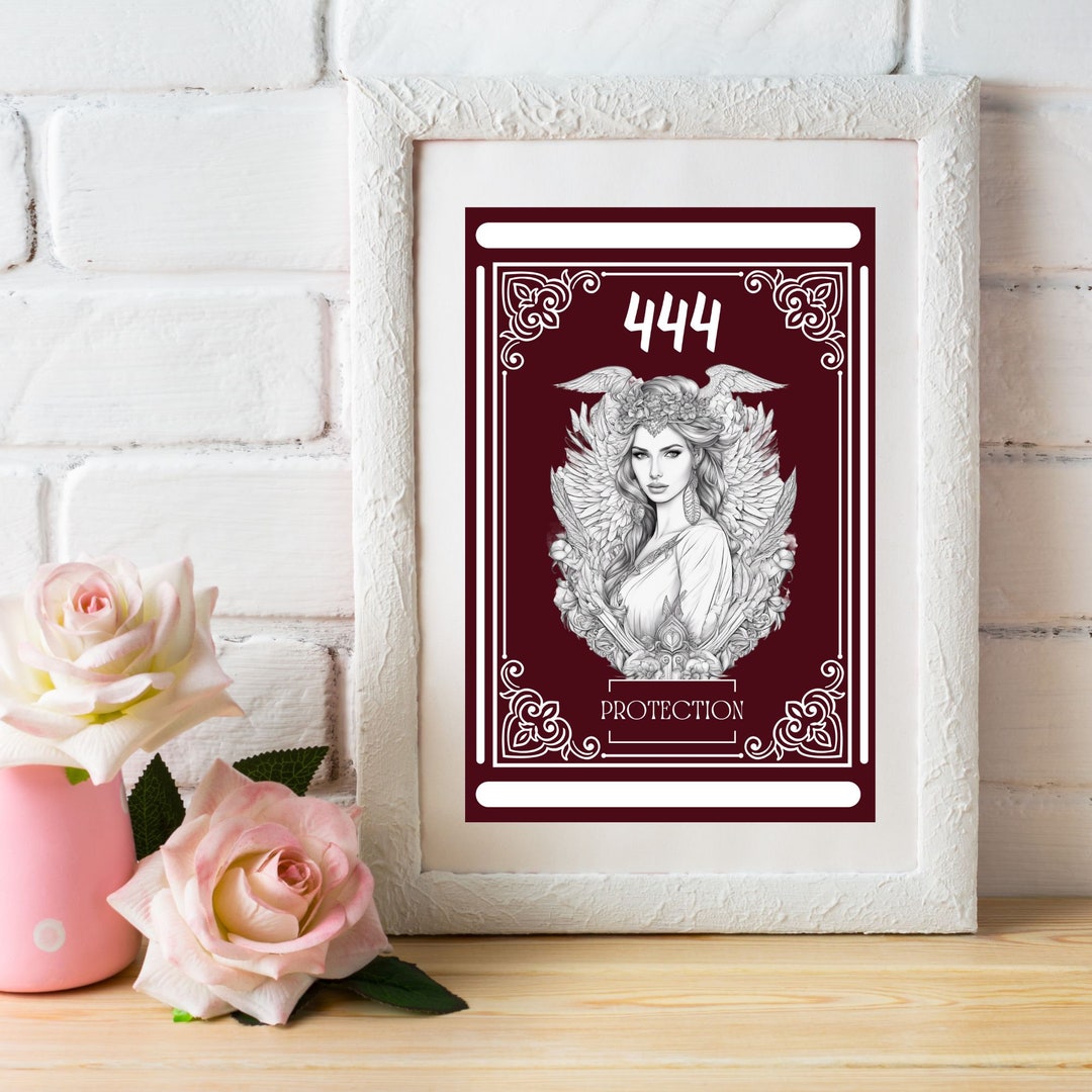 Angel Number 444 Printable Poster Digital Download Artwork - Etsy