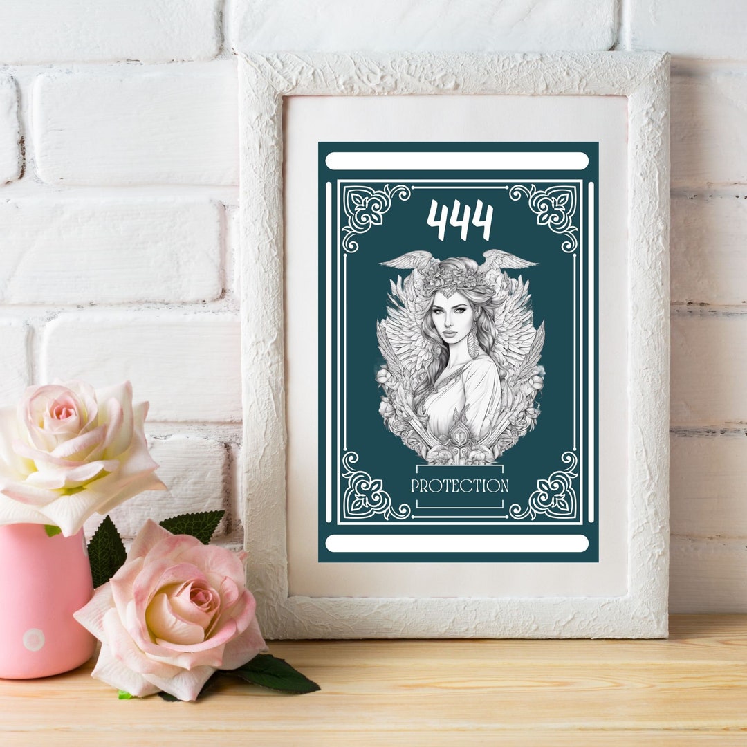 Angel Number 444 Poster, Digital Download, Printable Art, Numerology ...