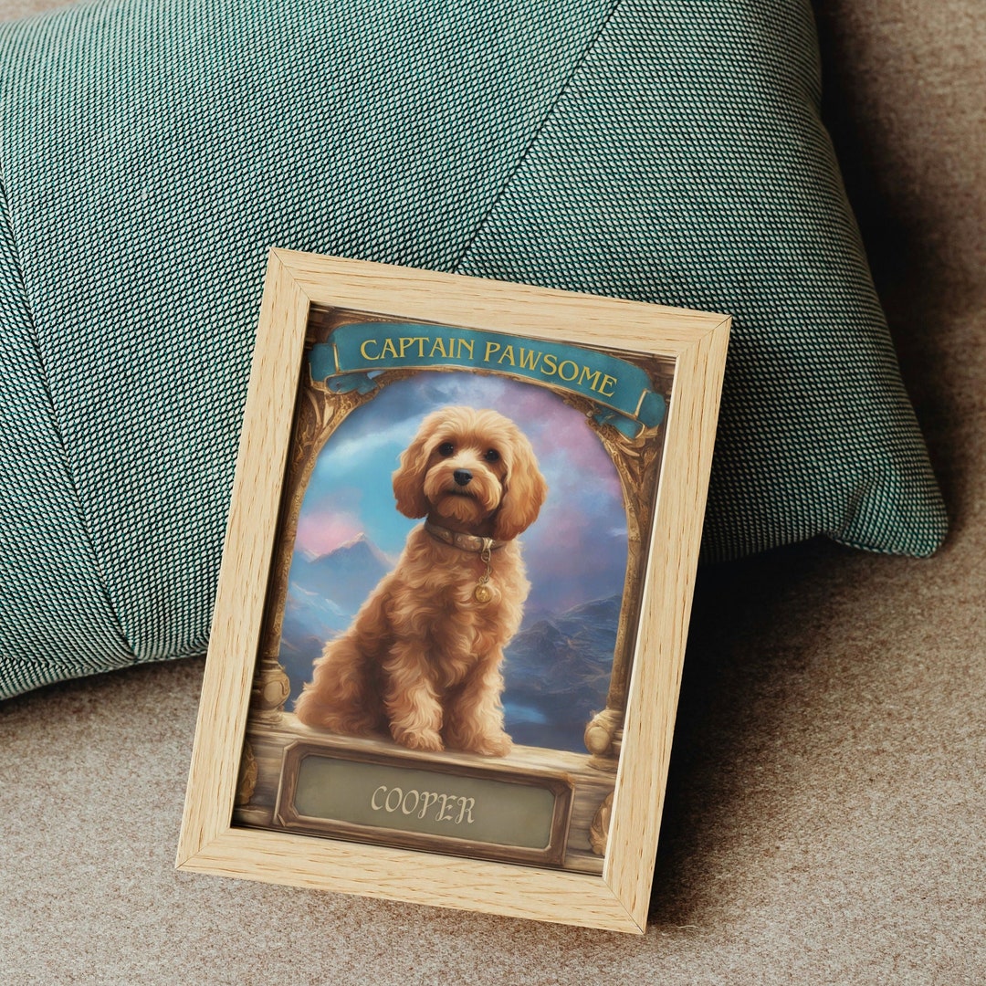 Custom Cockapoo Dog Name Art Poodle Mix Print Magical - Etsy