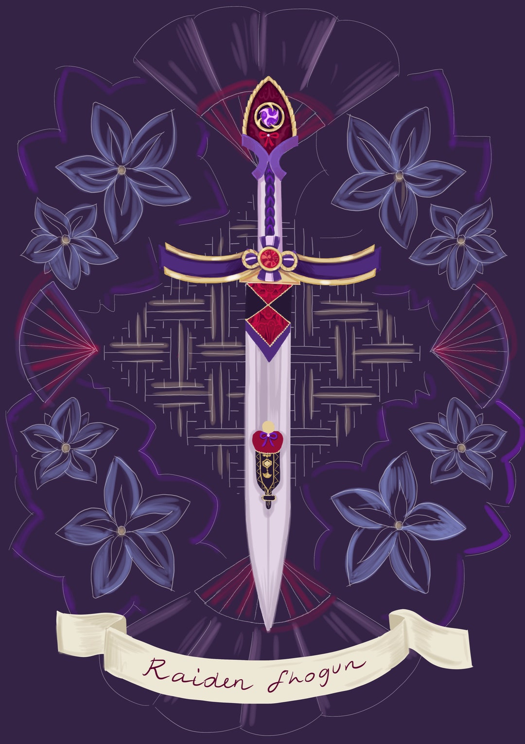 Raiden Shogun Dagger - Etsy