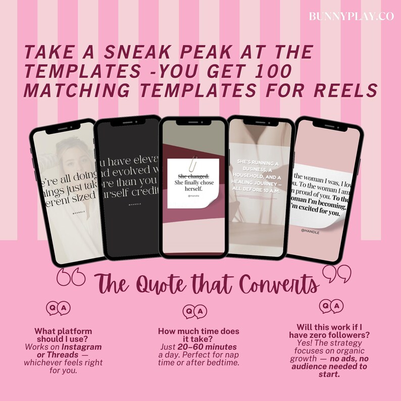 Instagram Quote Page Guide With Faceless Theme, Passive Income (PDF MRR ...