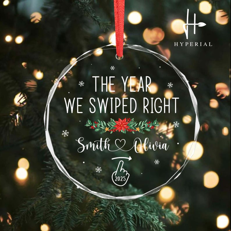 Personalized Online Dating Christmas Ornament, Tinder Ornament Match ...