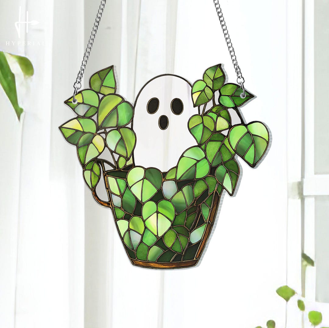 Ghost Monstera Leaf Suncatcher, Ghost Plant Suncatcher, Acrylic Window ...