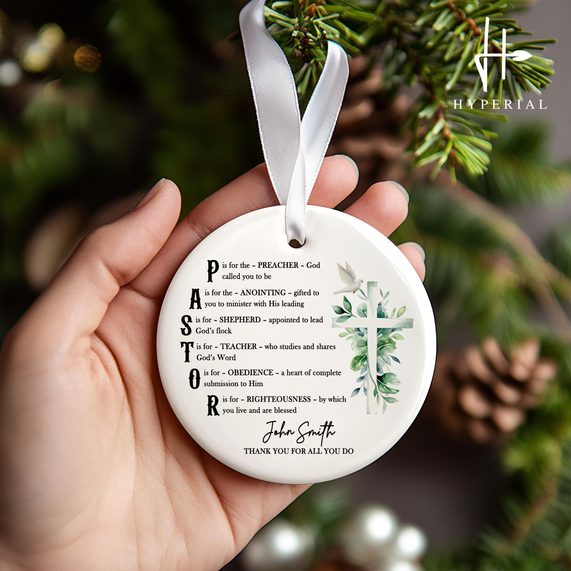 Pastor Appreciation Gift, Pastor Christmas Ornament, Priest Leaving ...