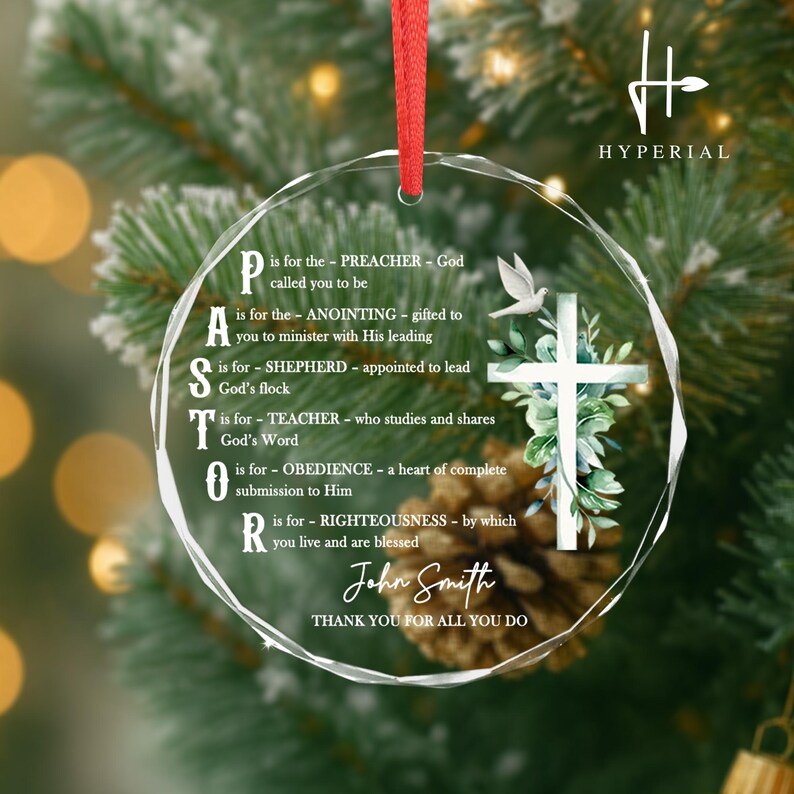 Pastor Appreciation Gift, Pastor Christmas Ornament, Priest Leaving ...