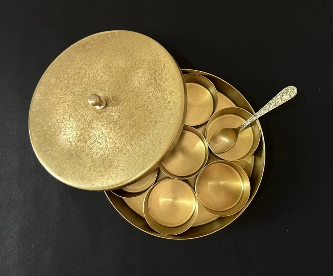 Brass Masala Box for Kitchen Spices Storage Boxhandmade - Etsy