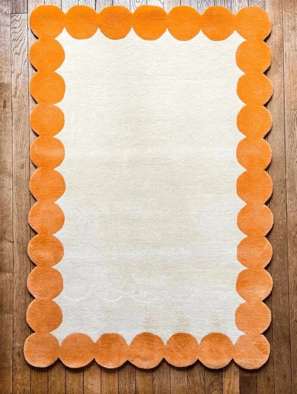 Premium Scallop Rug Bohemian Handmade Designer Rug Hand Tufted Rugs for ...