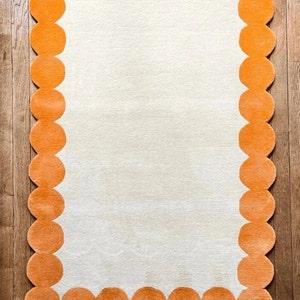 Premium Scallop Rug Bohemian Handmade Designer Rug Hand Tufted Rugs for ...