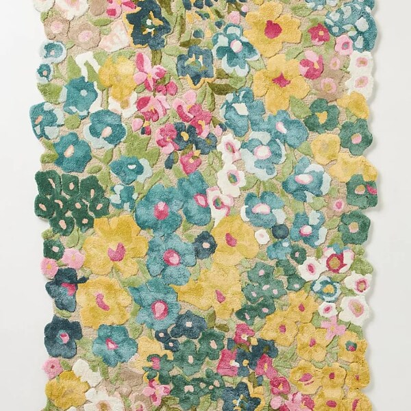 Floral Tufted Rug - Etsy