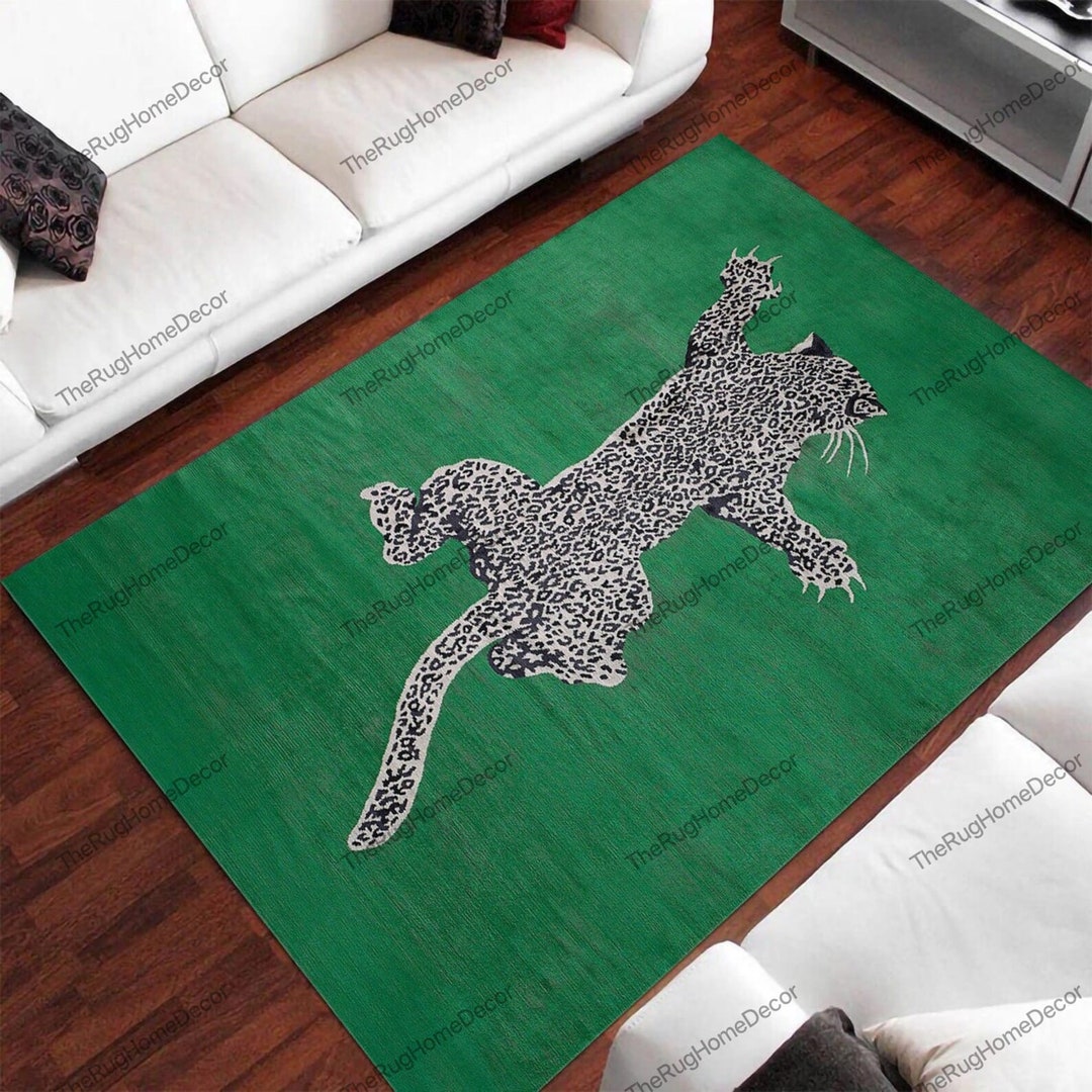 Climbing Leopard Animal Rug Modern Hand-tufted 100% Wool Handmade Area ...