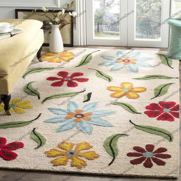 Floral Rug - Etsy
