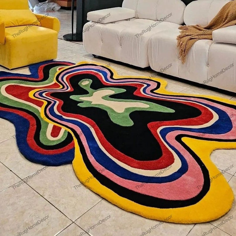 Abstract Shaped Rug - Etsy