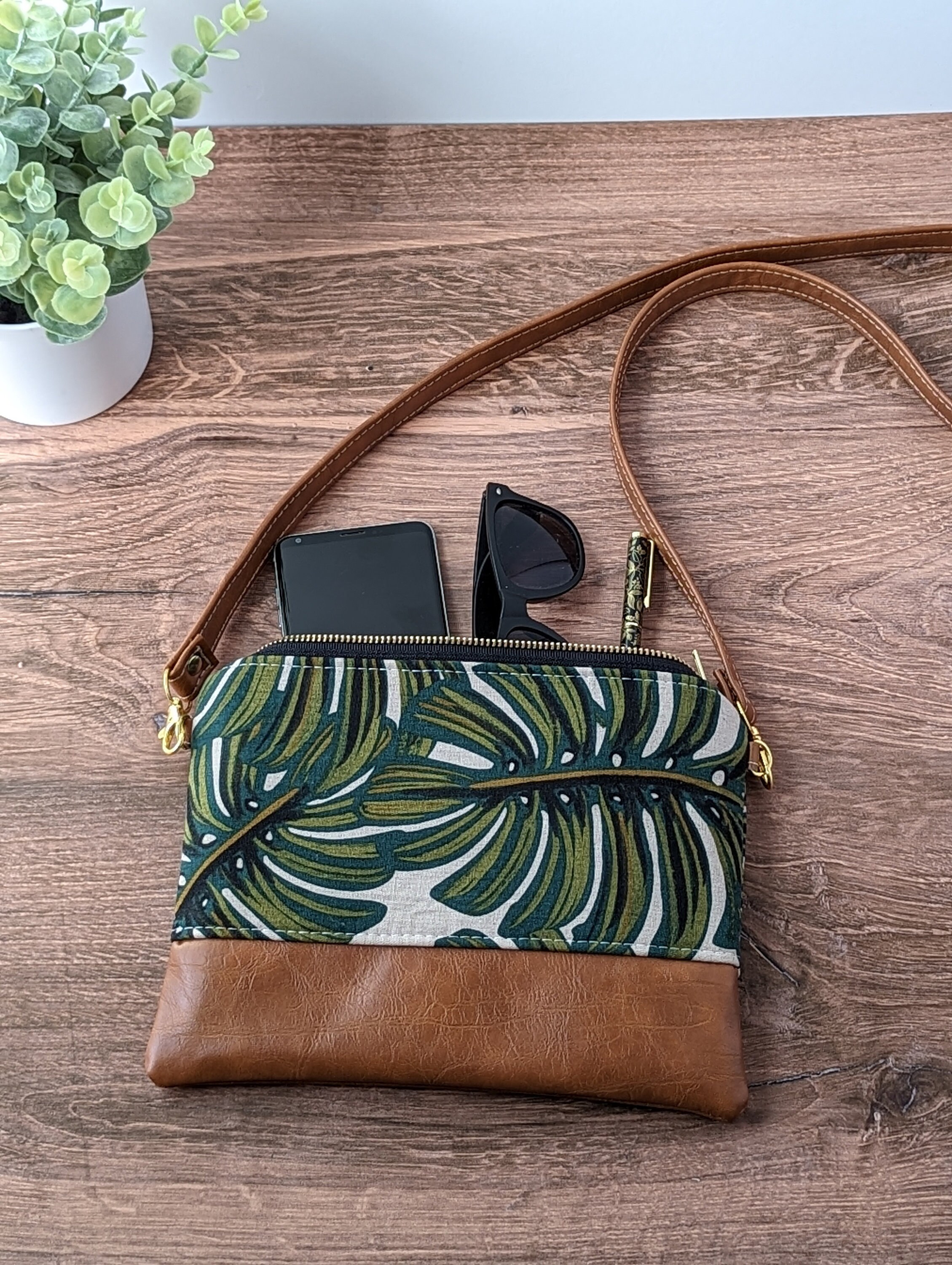 Monstera Plant Cross-body Bag: Rifle Paper Bag, Vegan Leather - Etsy