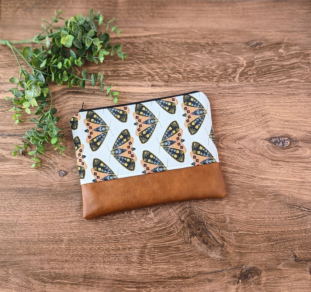 Cicada Moth Makeup Bag: Insect Cosmetic Bag and Travel Pouch, Vegan ...