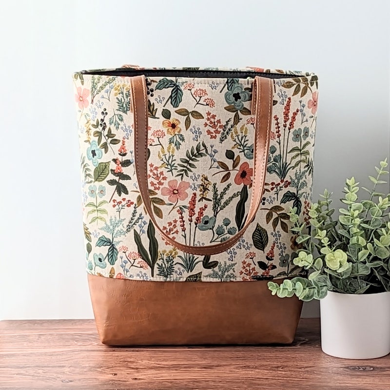 Natural Leather Tote - Etsy
