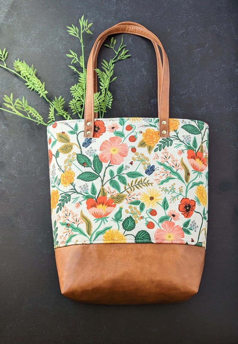 Botanical Floral Tote: Rifle Paper Co, Flower Bag, Vegan Leather, Work ...