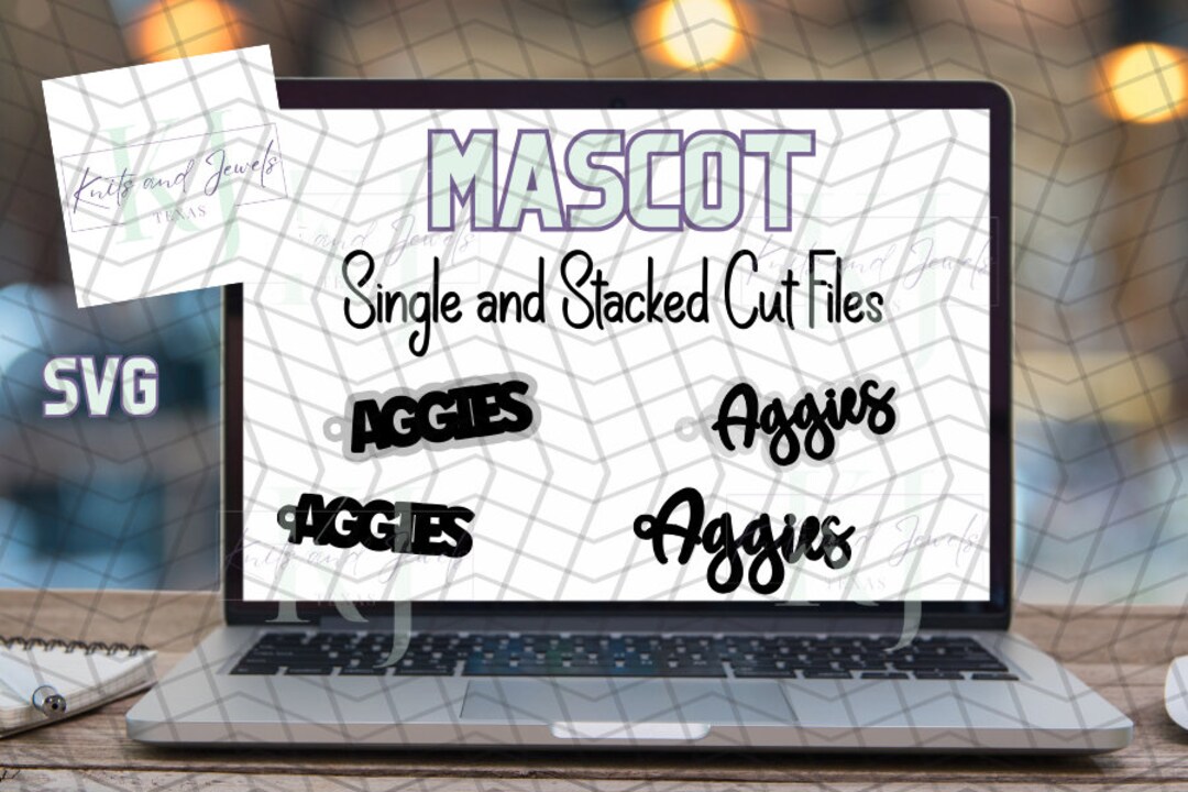 Aggies Mascot Earring Acrylic Wood Laser Cut File Word Script Print ...
