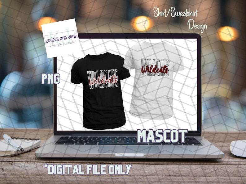 Wildcats Maroon Mascot Spirit Tall Cursive T-shirt Sweatshirt Word Wild ...