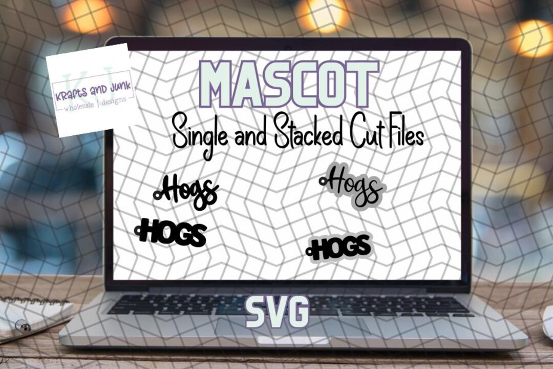 Hogs Mascot Earring Acrylic Wood Laser Cut File Word Script Print ...