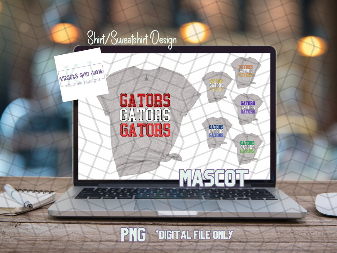 Gators Bundle School Mascot Outline Triple T-shirt Sweatshirt Word ...