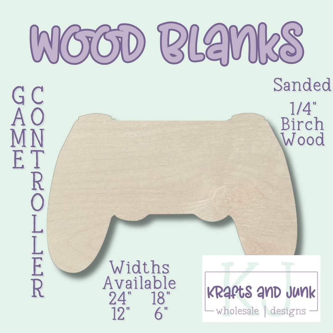 Game Controller Sign Cutouts - Sanded Birch Wood, Wood Blanks, Craft ...