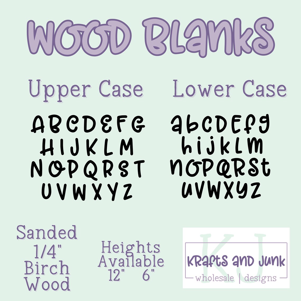 Fun Alphabet Wood Letters Cutouts - Sanded Birch Wood, Wood Blanks ...