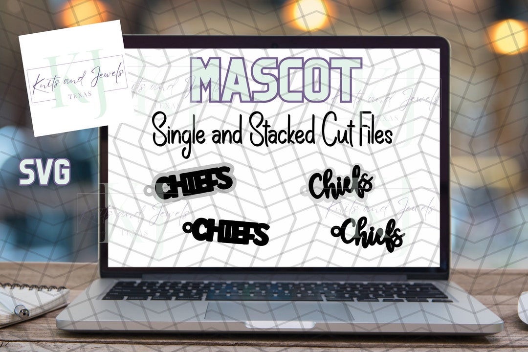 Chiefs Mascot Earring Acrylic Wood Laser Cut File Word Script Print ...