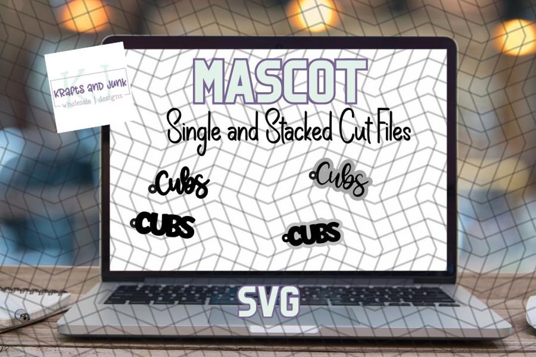 Cubs Mascot Earring Acrylic Wood Laser Cut File Word Script Print ...