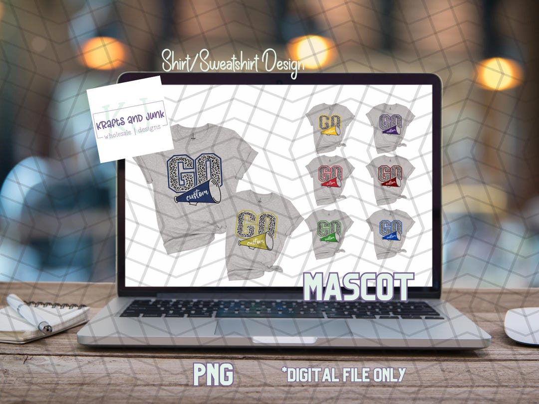 Custom GO Megaphone Cheetah Mascot T-shirt Sweatshirt Tall Letters ...