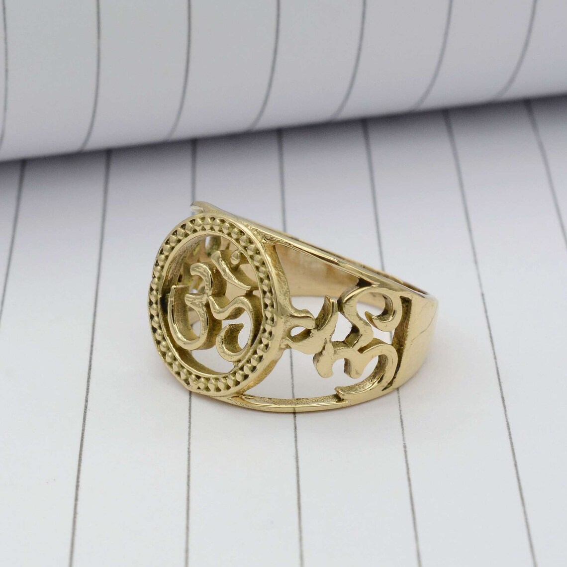 Om Ring,brass Ring,ohm Ring,designer Brass Ring,gift for Her,dainty ...