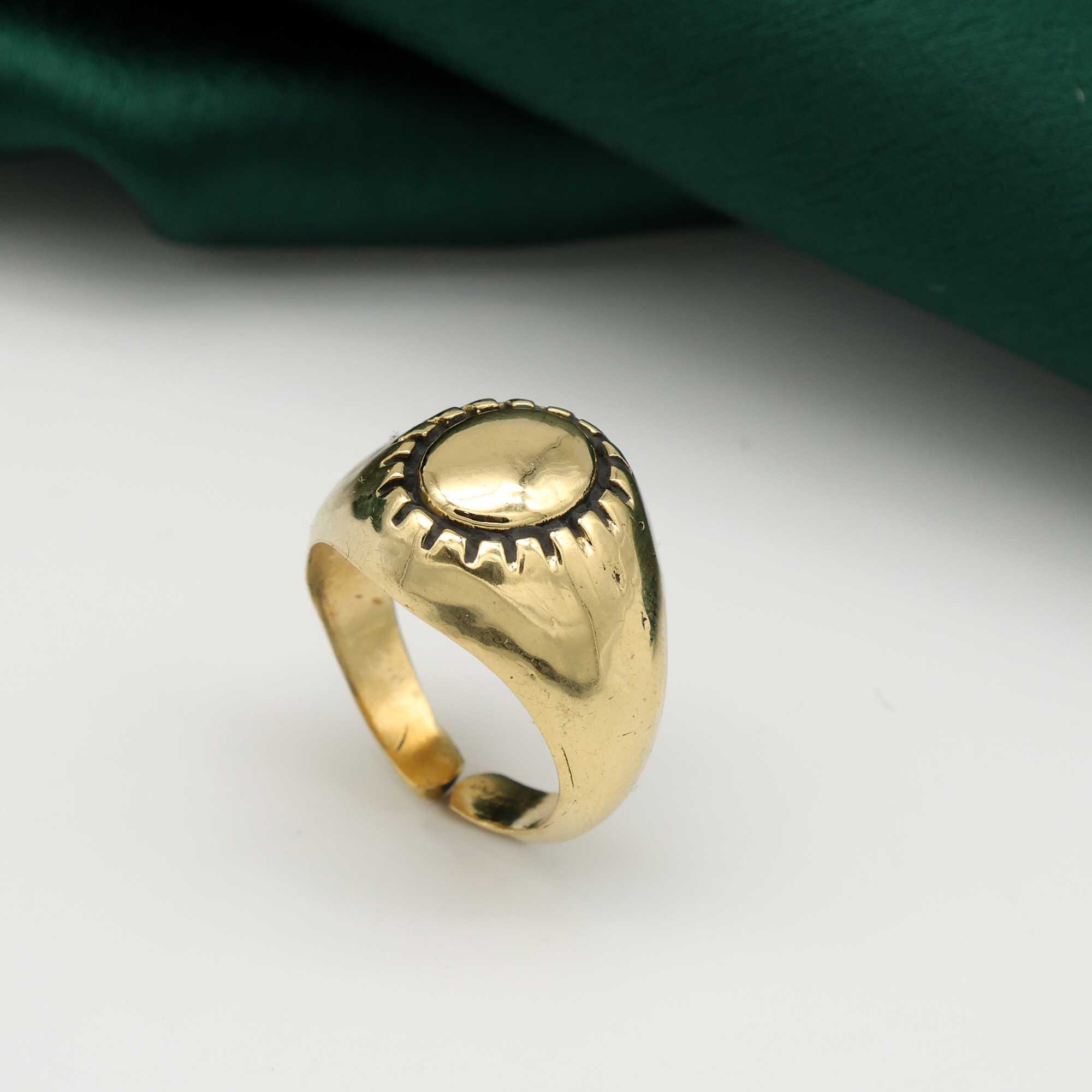 Gold Sun Symbol Ring, Sun Signet Ring, Boho Ring, Meditation Gold Ring ...