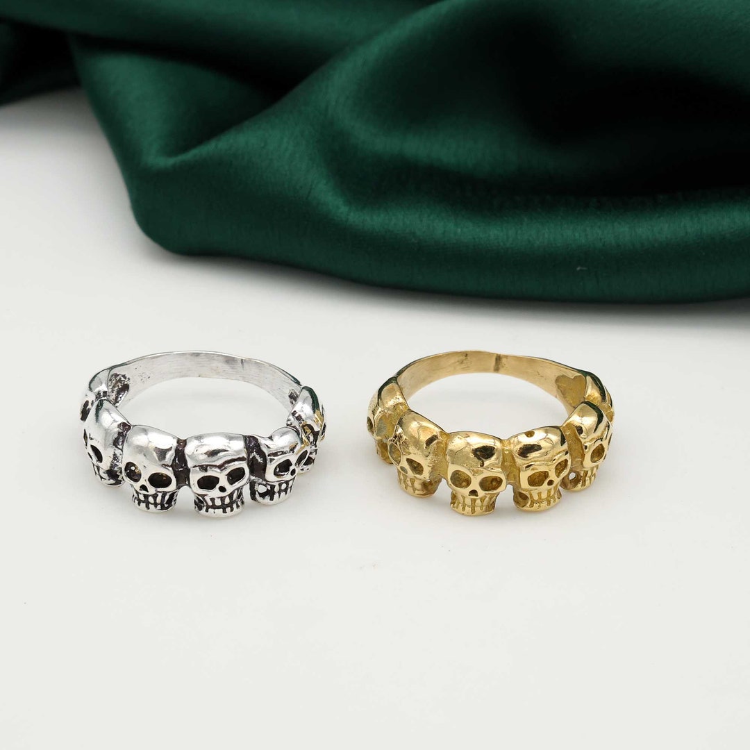 Skull Ring, Horror Ring, Skeleton Ring, Skull Head Ring, Men's Ring ...