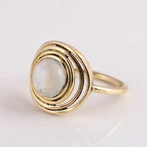 Spiral Ring, Hypnotic Ring, Dainty Ring, Gold Plated Brass Ring ...