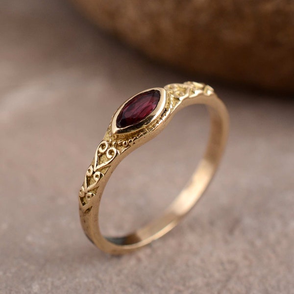 Red Stone Ring - Etsy