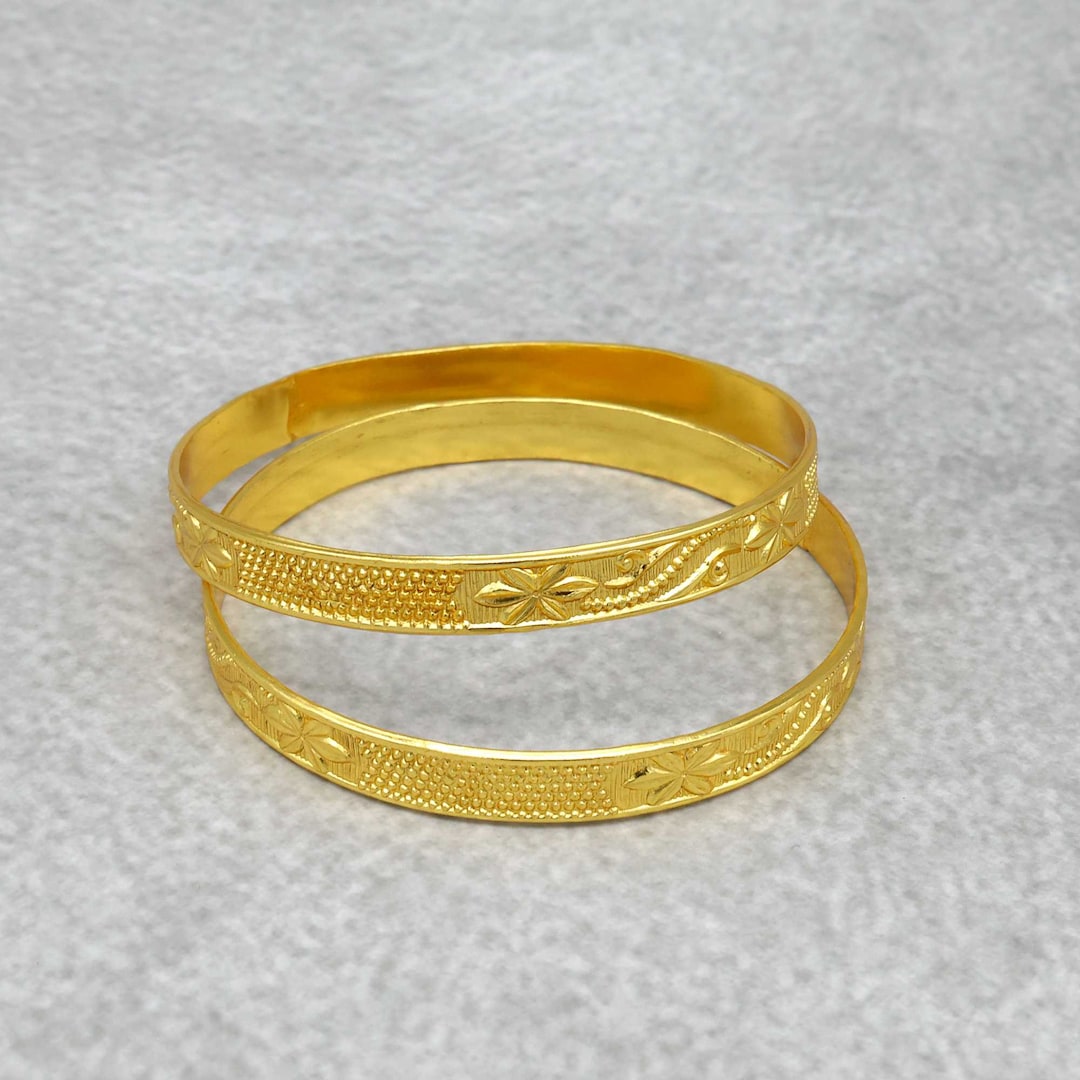 Fabulous Flower Bangle/ Amazing Bangle/ Stacking Bangle/ 18K Customised ...