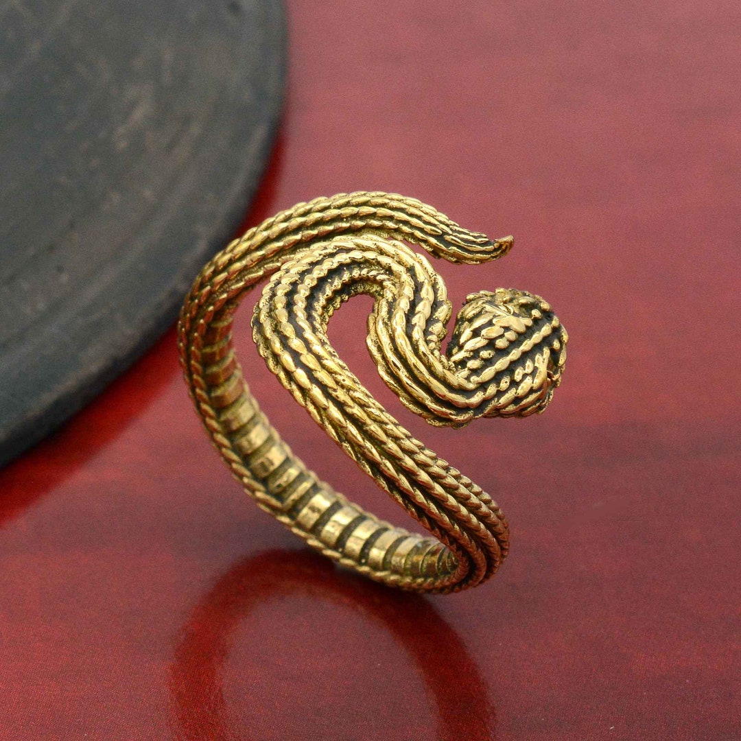 Gold Viper Snake Ring,adjustable Ring,animal Ring,boho Ring,man Snake ...