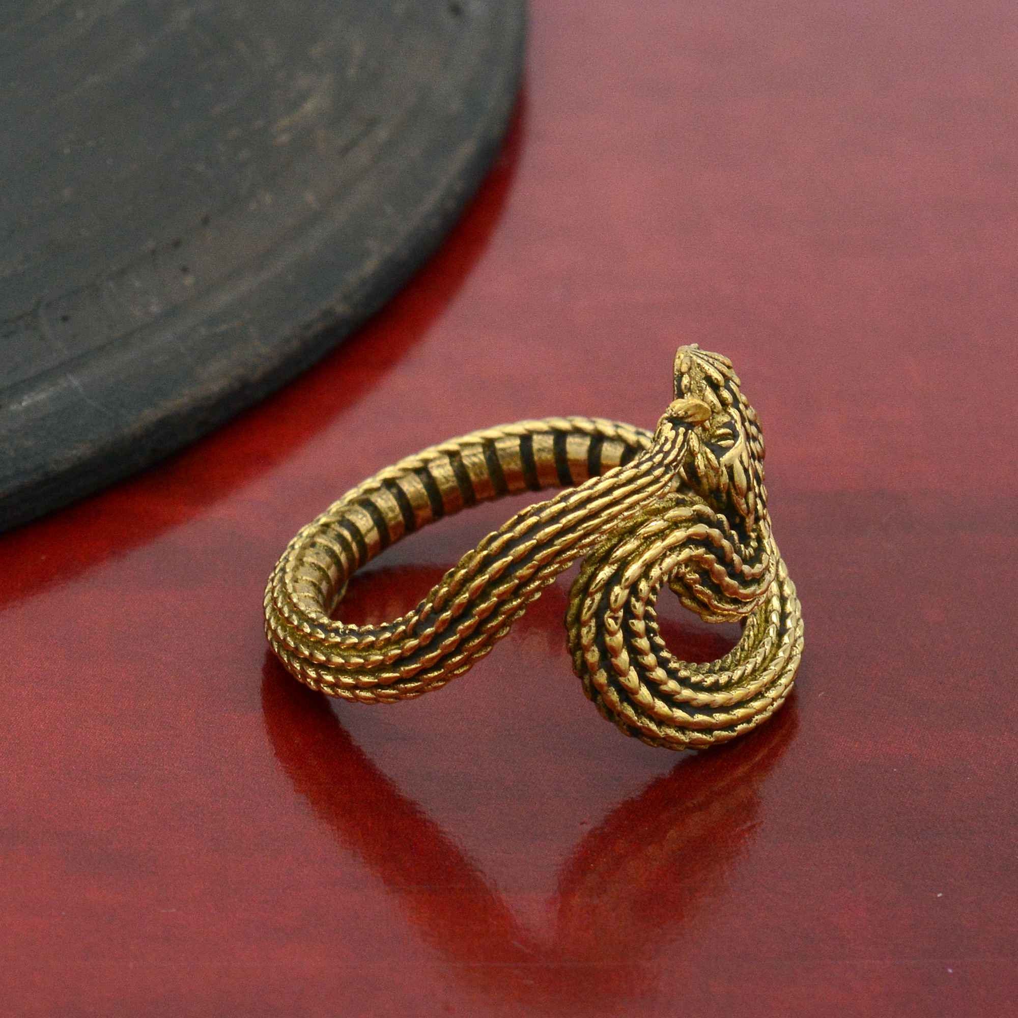 Gold Viper Snake Ring,adjustable Ring,animal Ring,boho Ring,man Snake ...