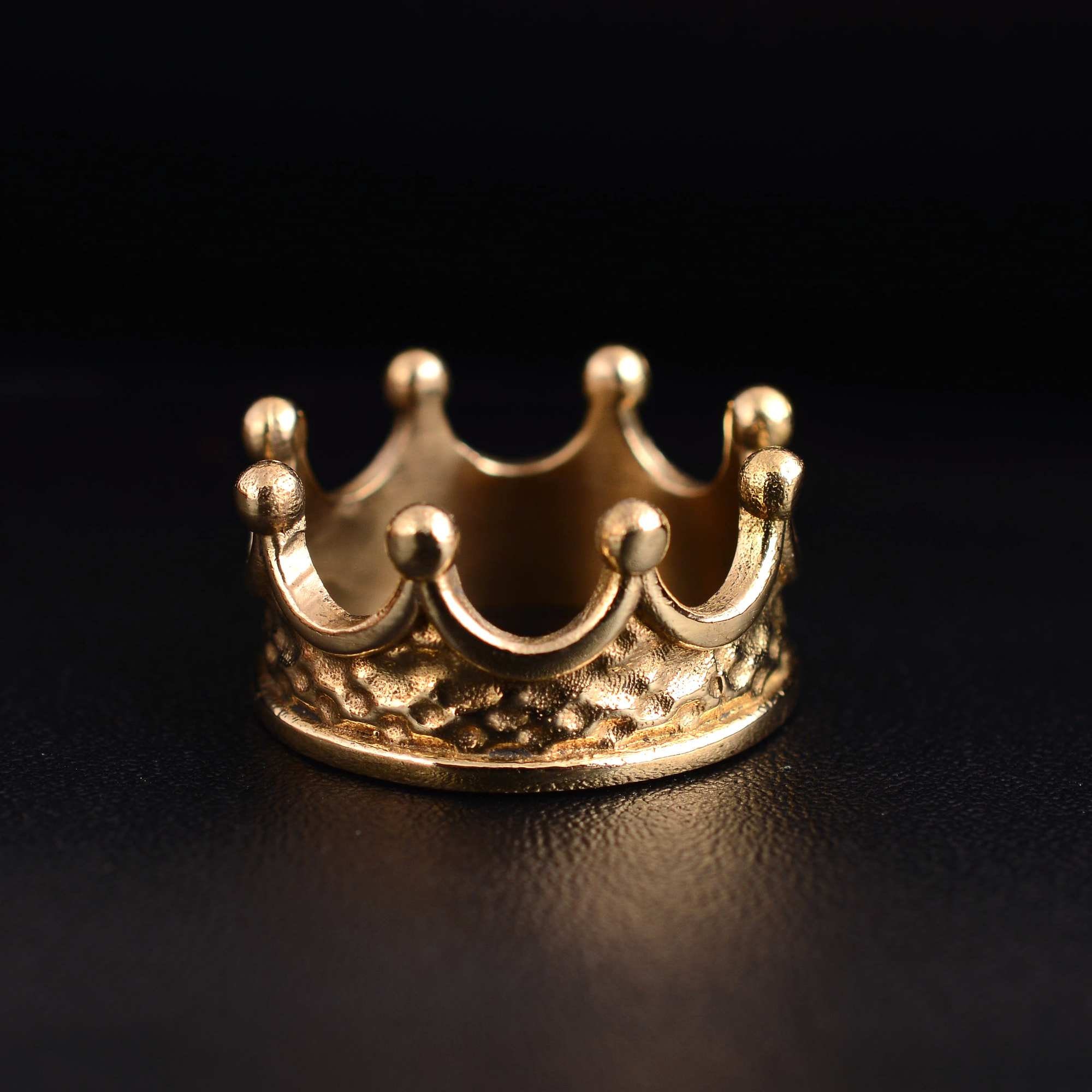 Solid Gold Crown Ring, Queen Ring, Wide Crown Ring, Royal Crown ...
