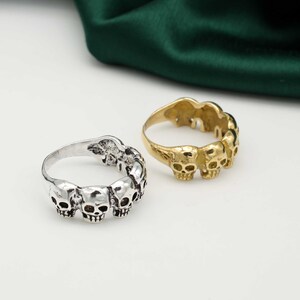 Skull Ring, Horror Ring, Skeleton Ring, Skull Head Ring, Halloween Gift ...