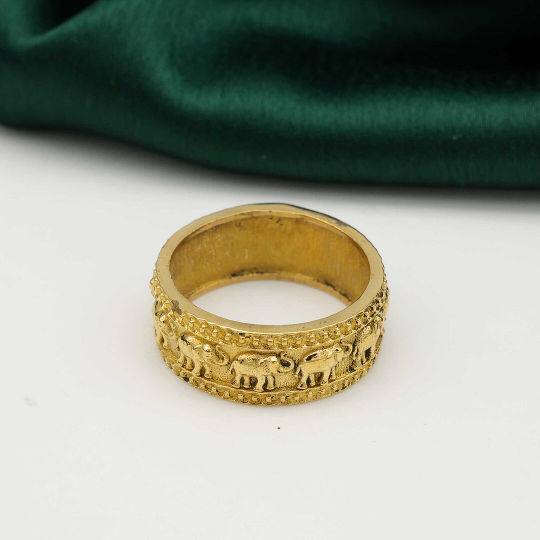 Elephant Family Ring,gold Elephant Ring, Handmade Brass Ring, Elephant ...