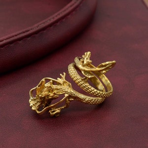 Gold Dragon Ring, Animal Ring,dragon Ring, Gothic Ring, Deco Ring ...